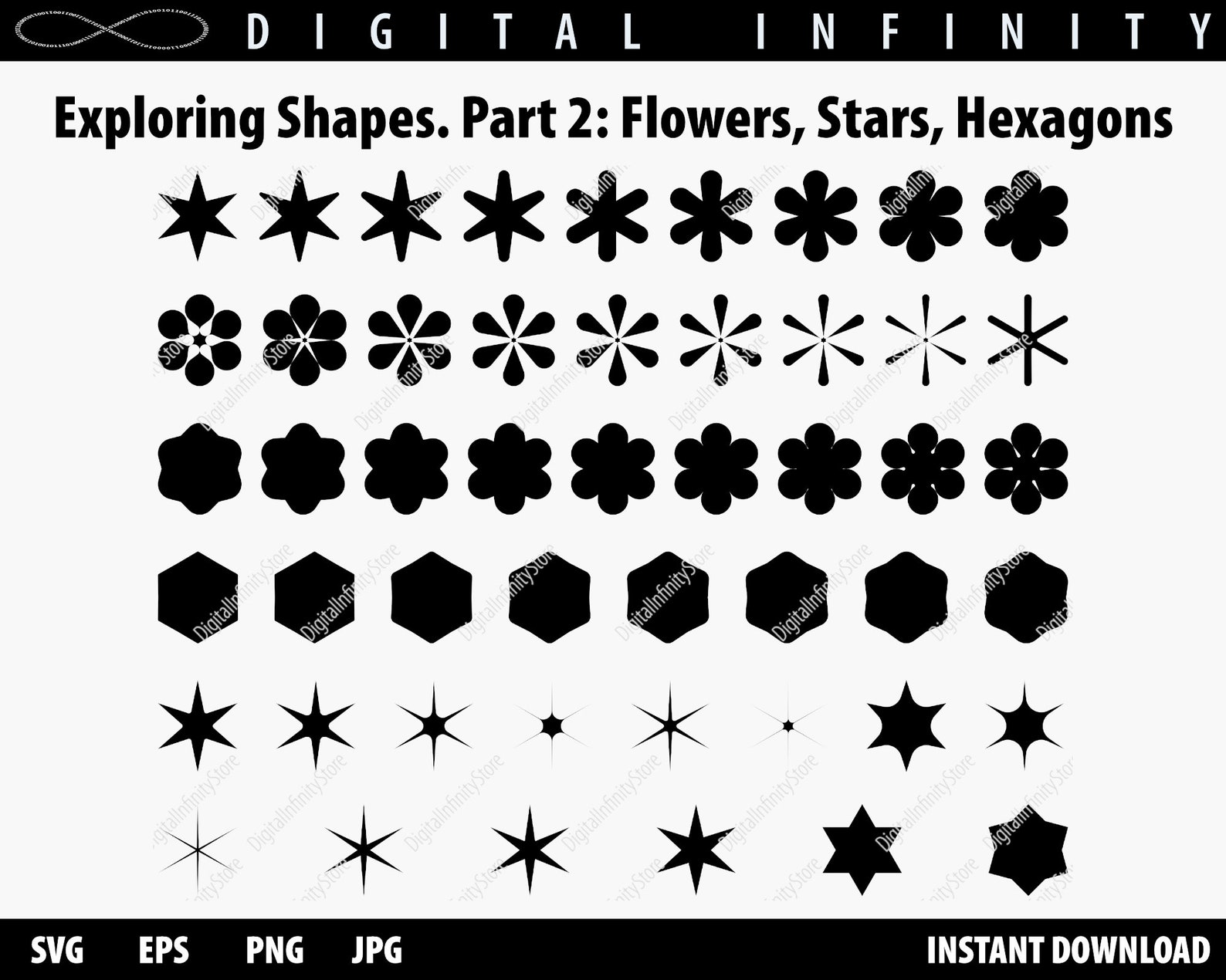 HEXAGONAL Svg, STAR Svg, FLOWER Svg, Six-point Star Svg, Hexagon Svg ...