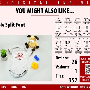 SPLIT MONOGRAM SVG, Split Letter Svg, Split Font Svg, Split Heart Svg ...