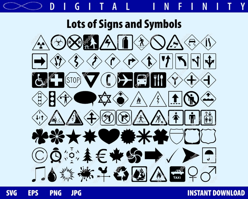 SYMBOLS Svg, SIGNS Svg, ICONS Svg, Bundle Svg, Files for Cricut - Etsy
