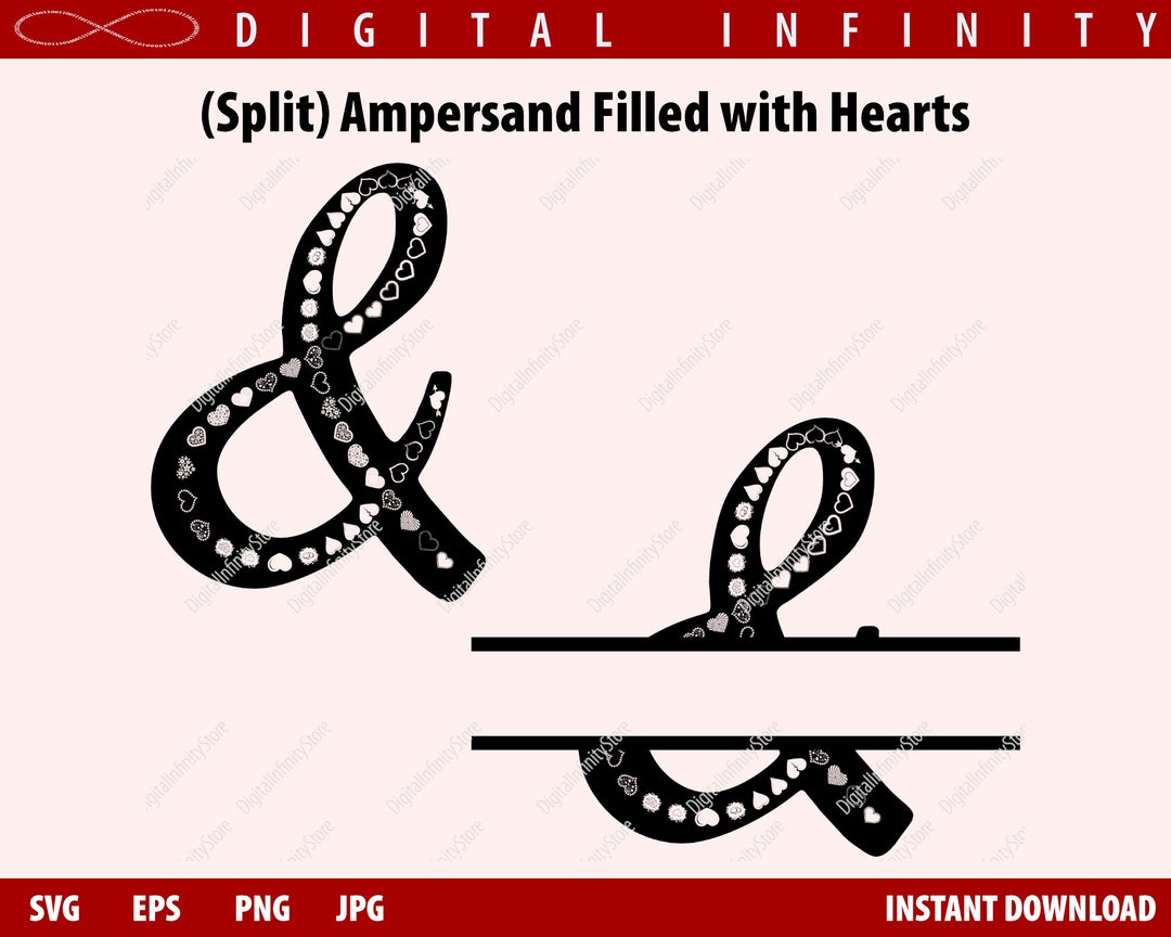 AMPERSAND SVG, HEART Svg, Wedding Svg, Ampersand Clip Art Svg, Wedding ...