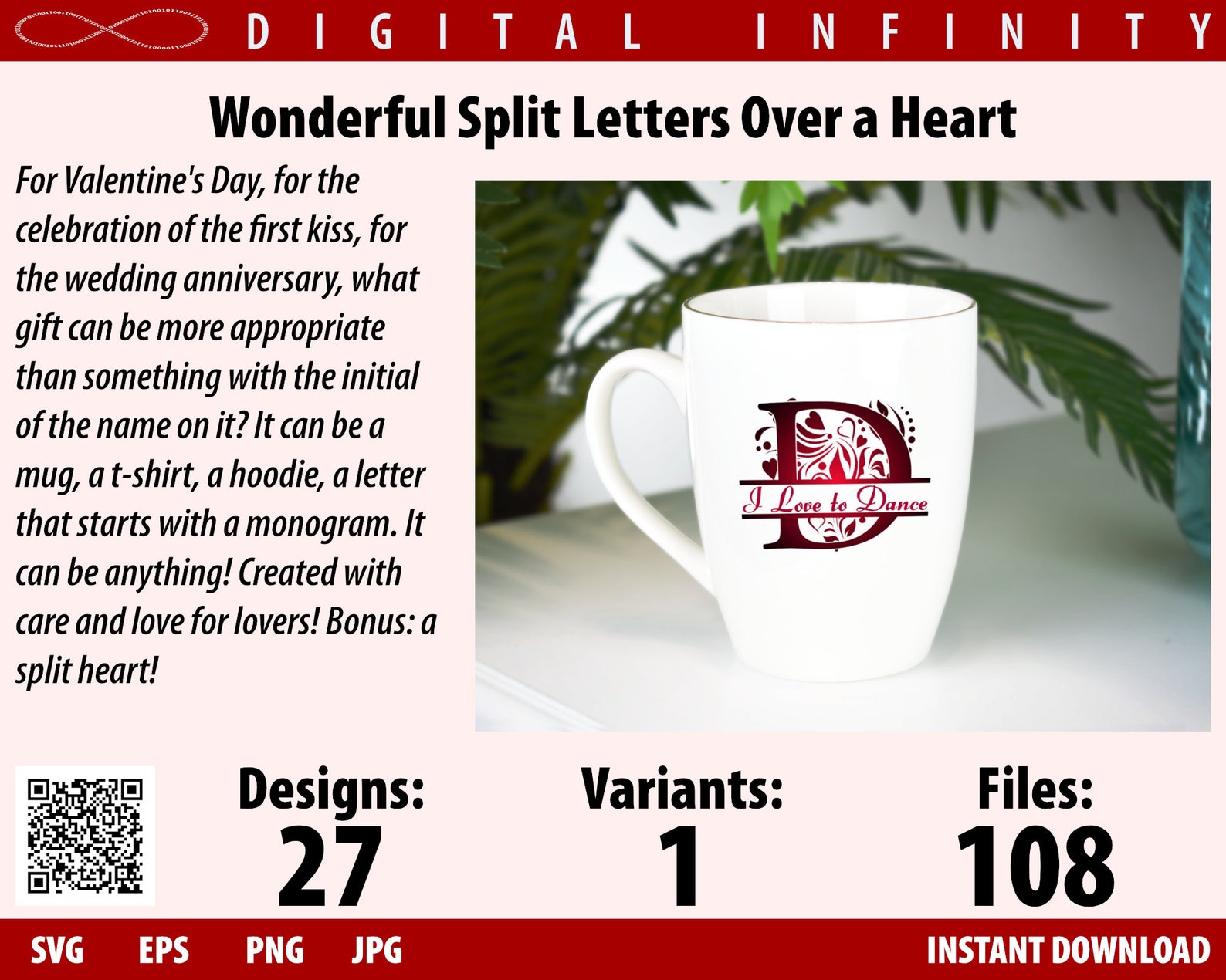 SPLIT MONOGRAM SVG, Split Letter Svg, Split Font Svg, Split Heart Svg ...