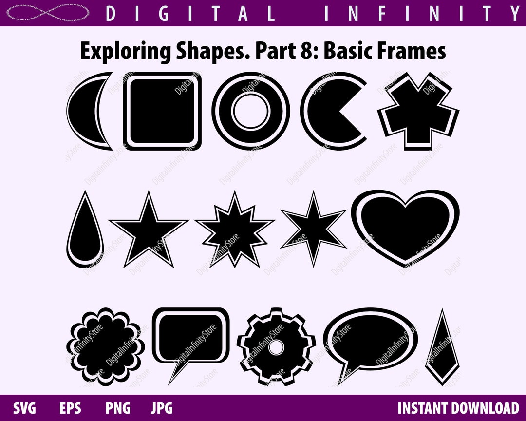 FRAMES Svg, OUTLINES Svg, SHAPES Svg, Basic Frames Svg, Files for ...