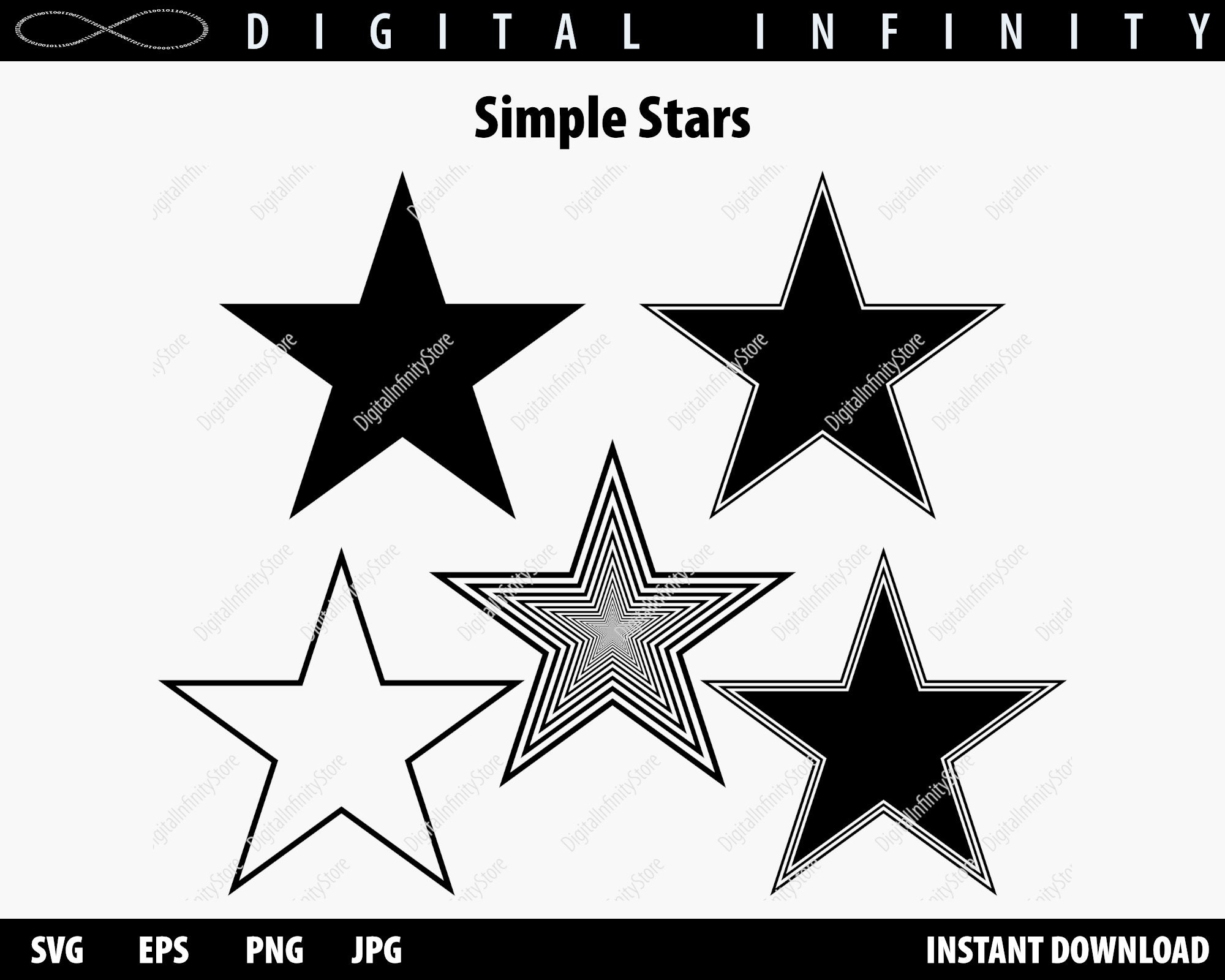 STAR SVG for Commercial Use, Double Star, Triple Star, Multiple Stars ...