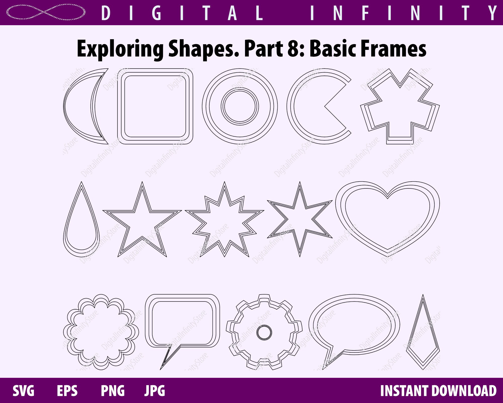 FRAMES Svg, OUTLINES Svg, SHAPES Svg, Basic Frames Svg, Files for ...