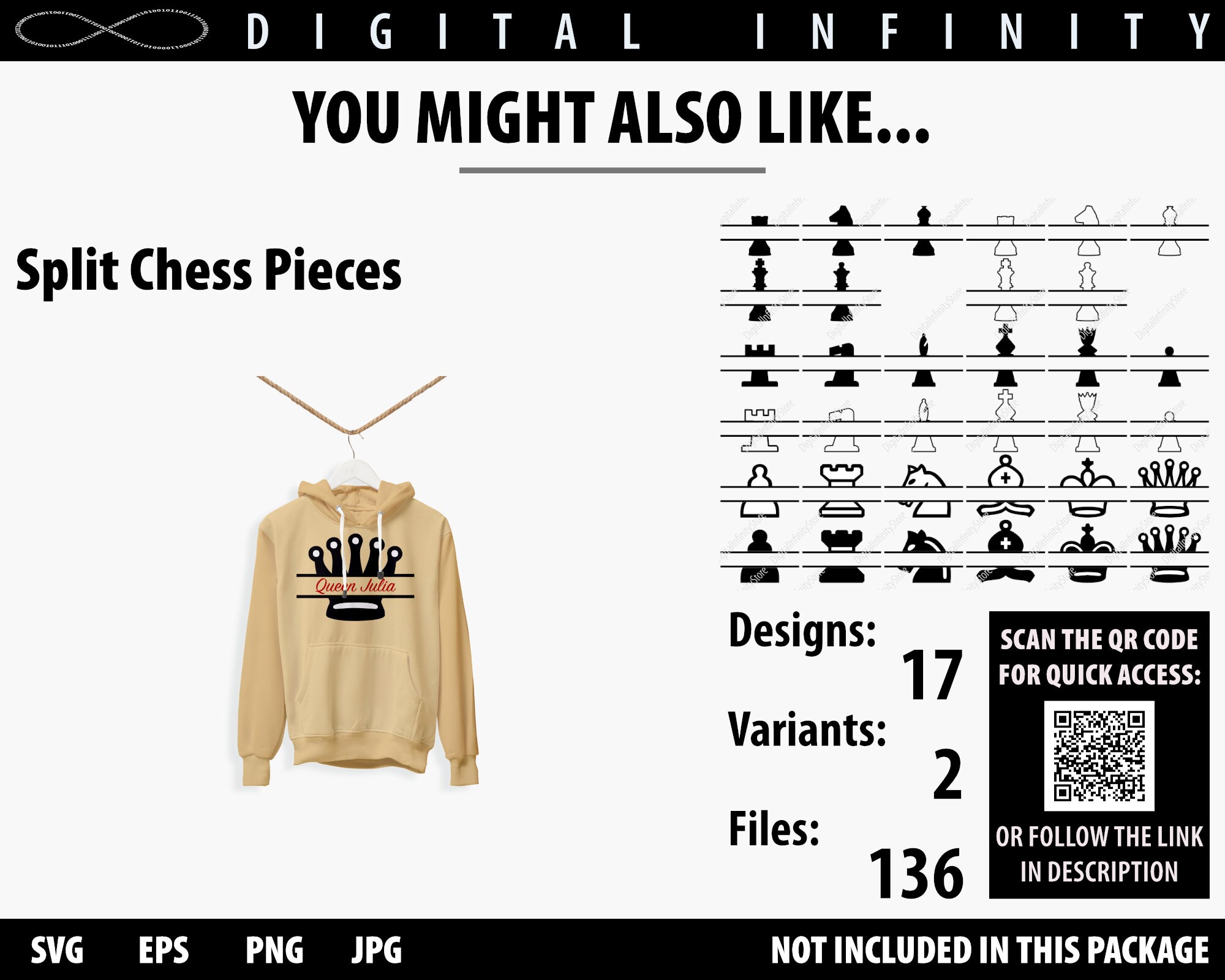 SPLIT KING Svg, Split QUEEN Svg, Split King and Queen Svg, Files for ...