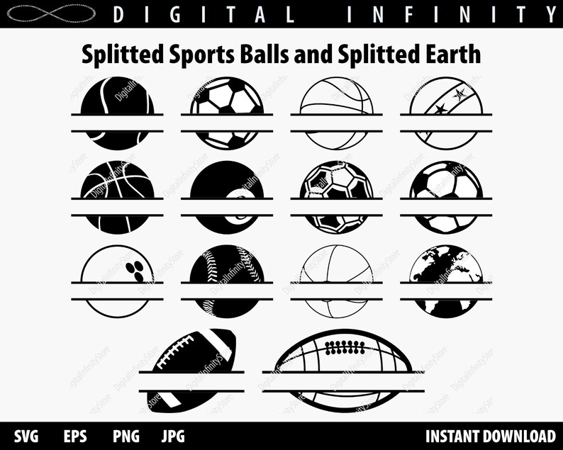 SPLIT BALL Svg, SPORT Ball Svg, Split Earth Svg, Split Basketball Svg ...