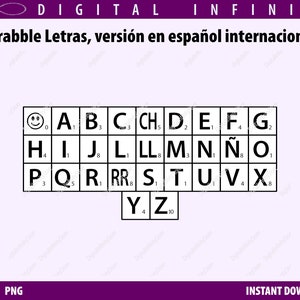 Spanish Scrabble Tiles SVG: International Version, Joker Included ...