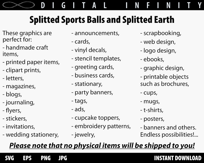Split Sports Ball SVG Bundle: Earth, Football, Basketball (digital ...
