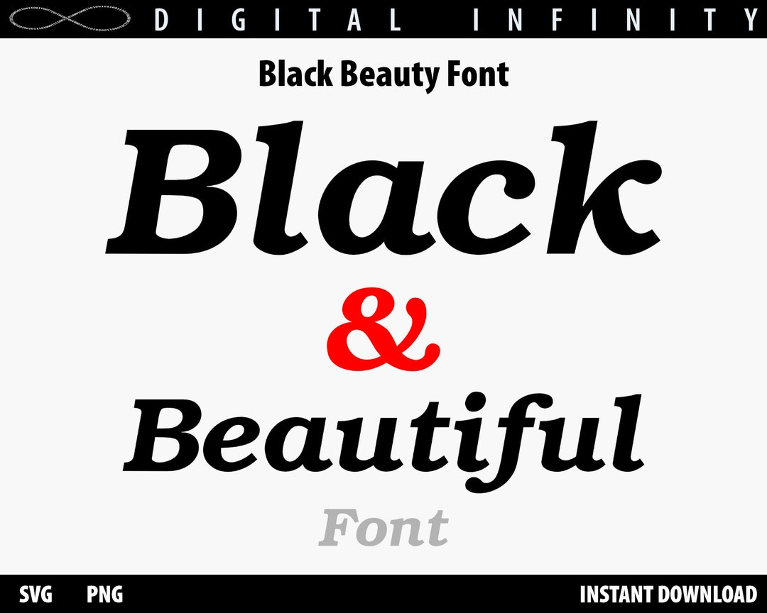 BLACK BEAUTY FONT Svg Files for Cricut, Advertising Font, Title Font ...
