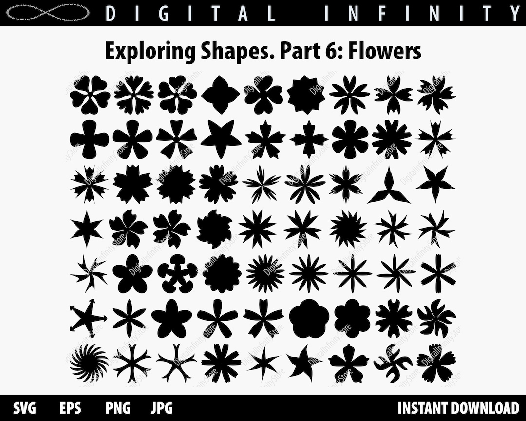 FLOWER Svg, PAPER Flower Svg, STAR Svg, 5-point Star Svg, 6-point Star ...