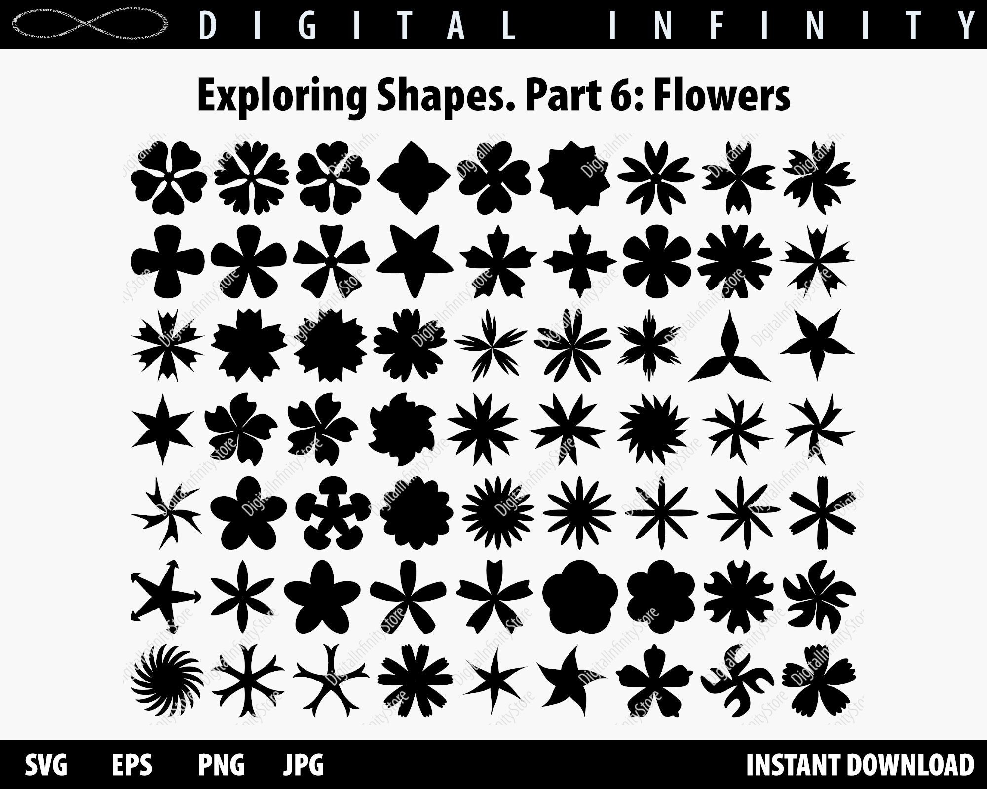 FLOWER Svg, PAPER Flower Svg, STAR Svg, 5-point Star Svg, 6-point Star ...