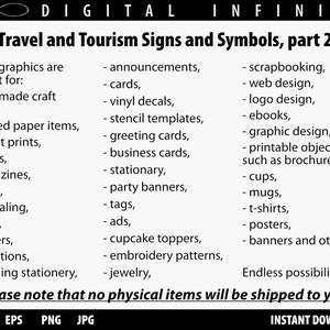Travel Icon SVG Bundle: Tourism Symbols for Cricut - Etsy