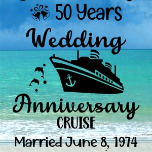 Magnetic Cruise Ship Door Decoration Banner, Personalized Anniversary ...