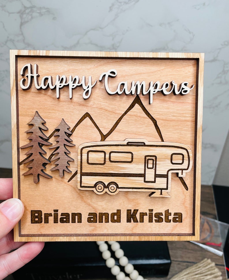 Custom Fifth Wheel Trailer Wood 3d Sign With Stand, Personalized 5th ...