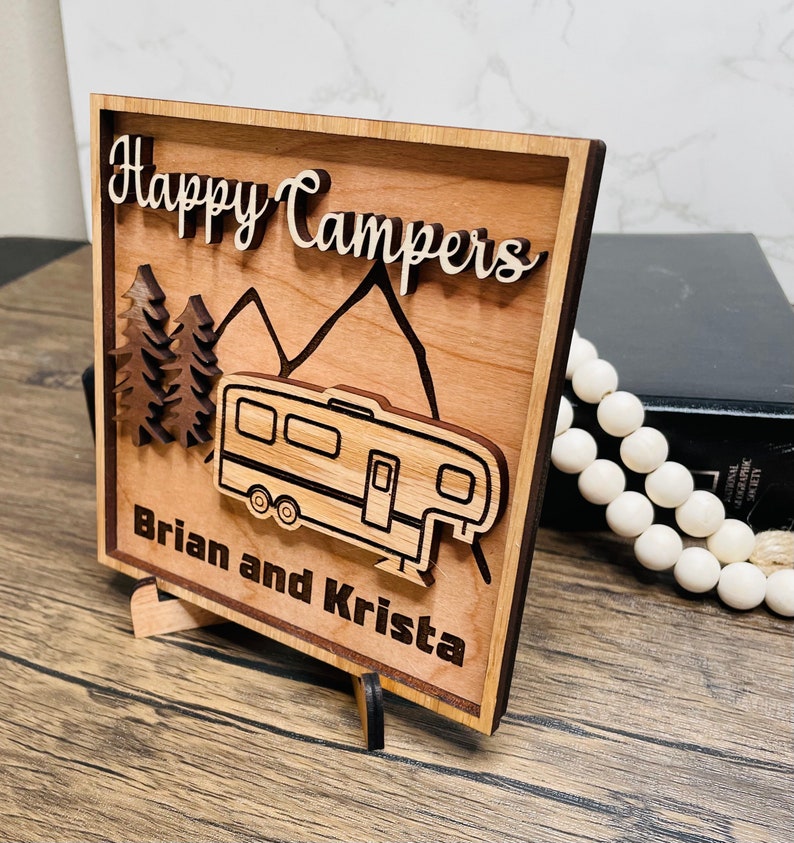 Custom Fifth Wheel Trailer Wood 3d Sign With Stand, Personalized 5th ...