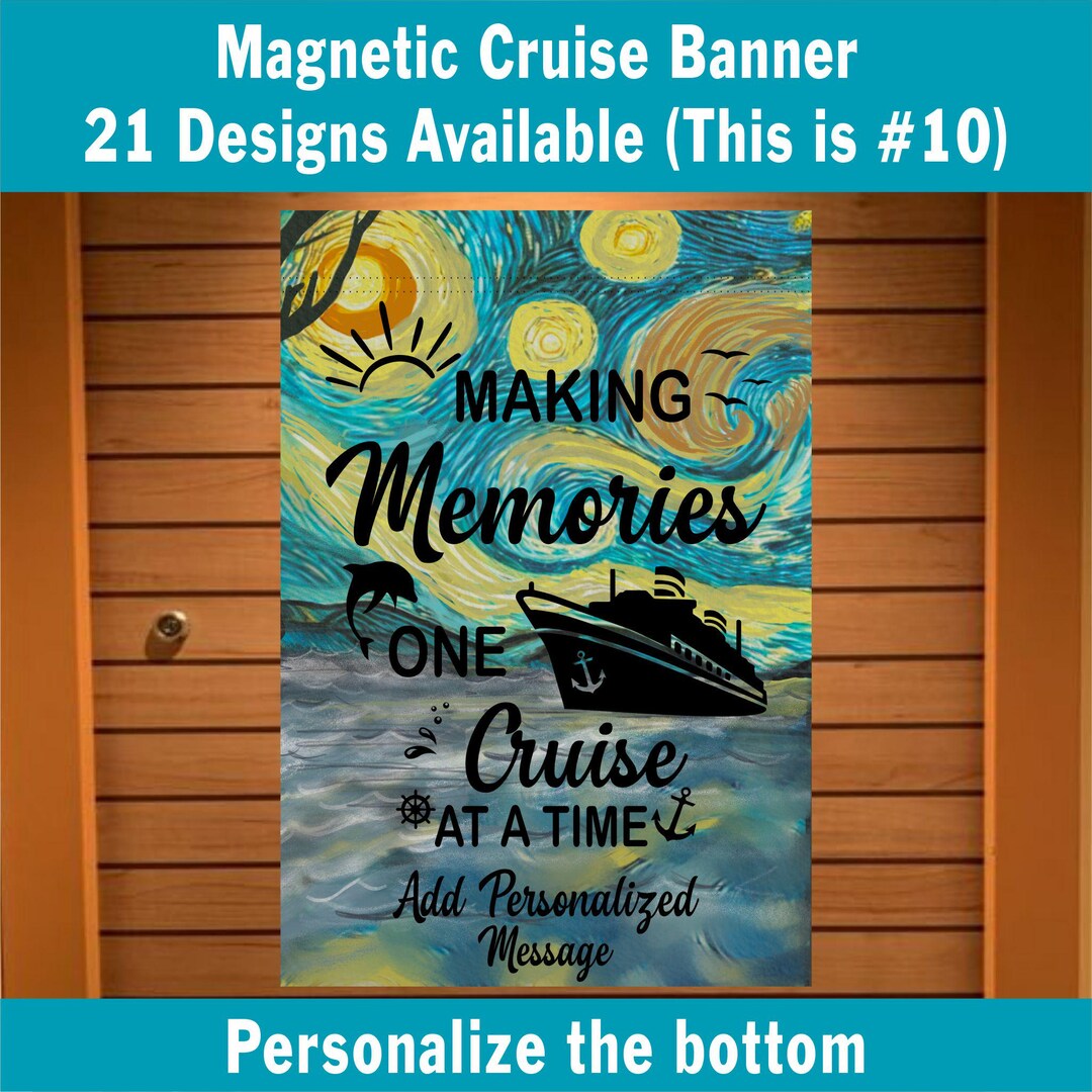 Starry Night Cruise Door Decor, Magnetic Cruising Banner Sign ...