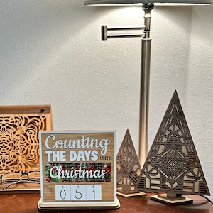 Wood Countdown Sign With Interchangeable Plates, Personalized Calendar ...