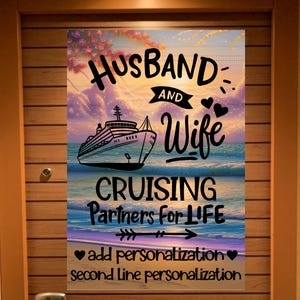 Personalized Cruise Door Decor, Magnetic Sign for Couples, Anniversary ...