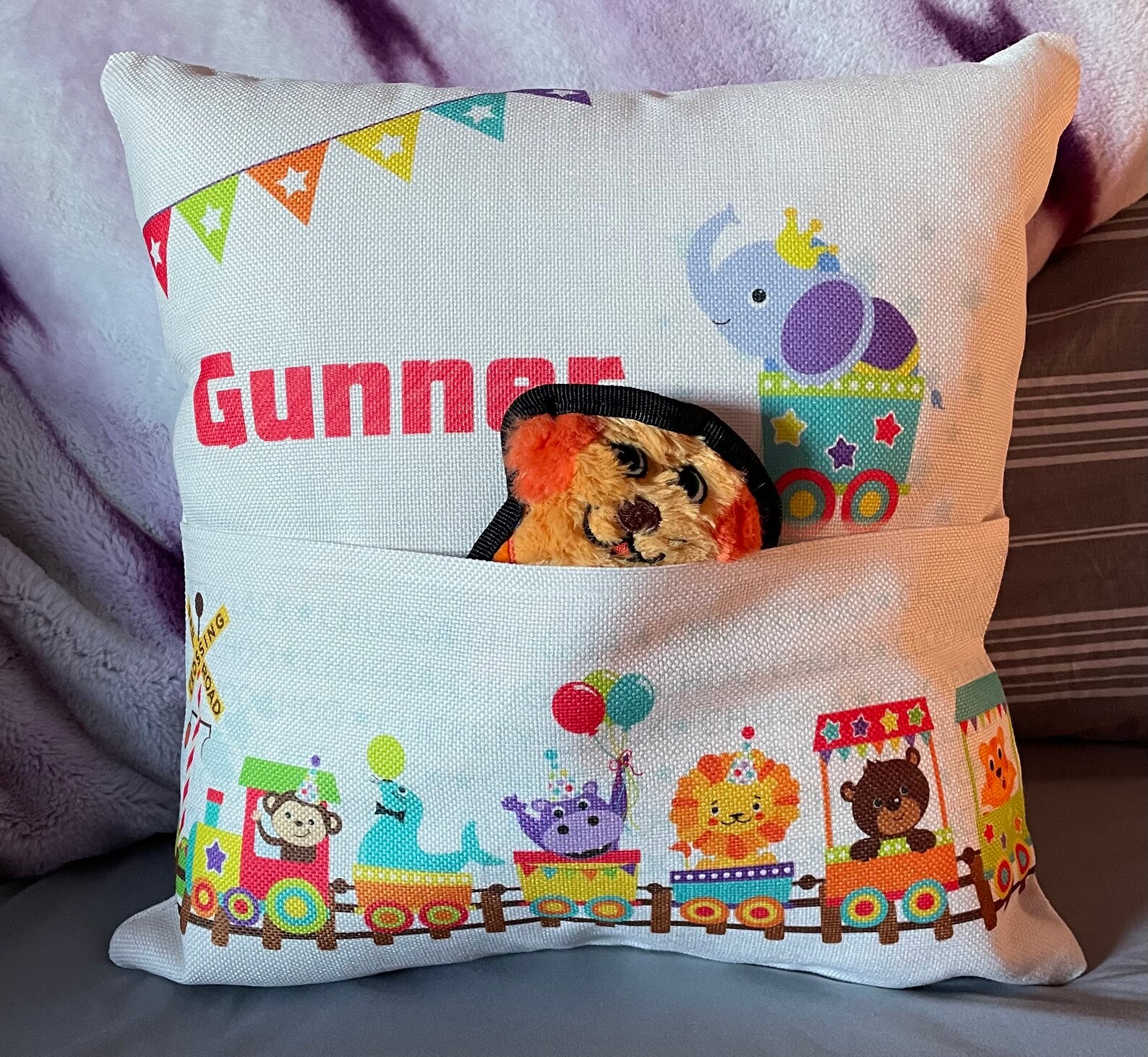 Train Pillow Cover Custom Train Pillow Sham Train Reading - Etsy