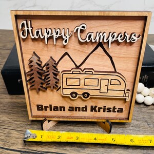 Custom Travel Trailer Wood 3d Sign With Stand, Personalized Toy Hauler ...
