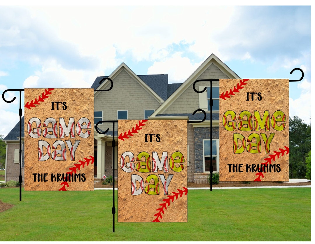 Custom Baseball & Softball Family Garden Flag: Game Day Yard Decor - Etsy