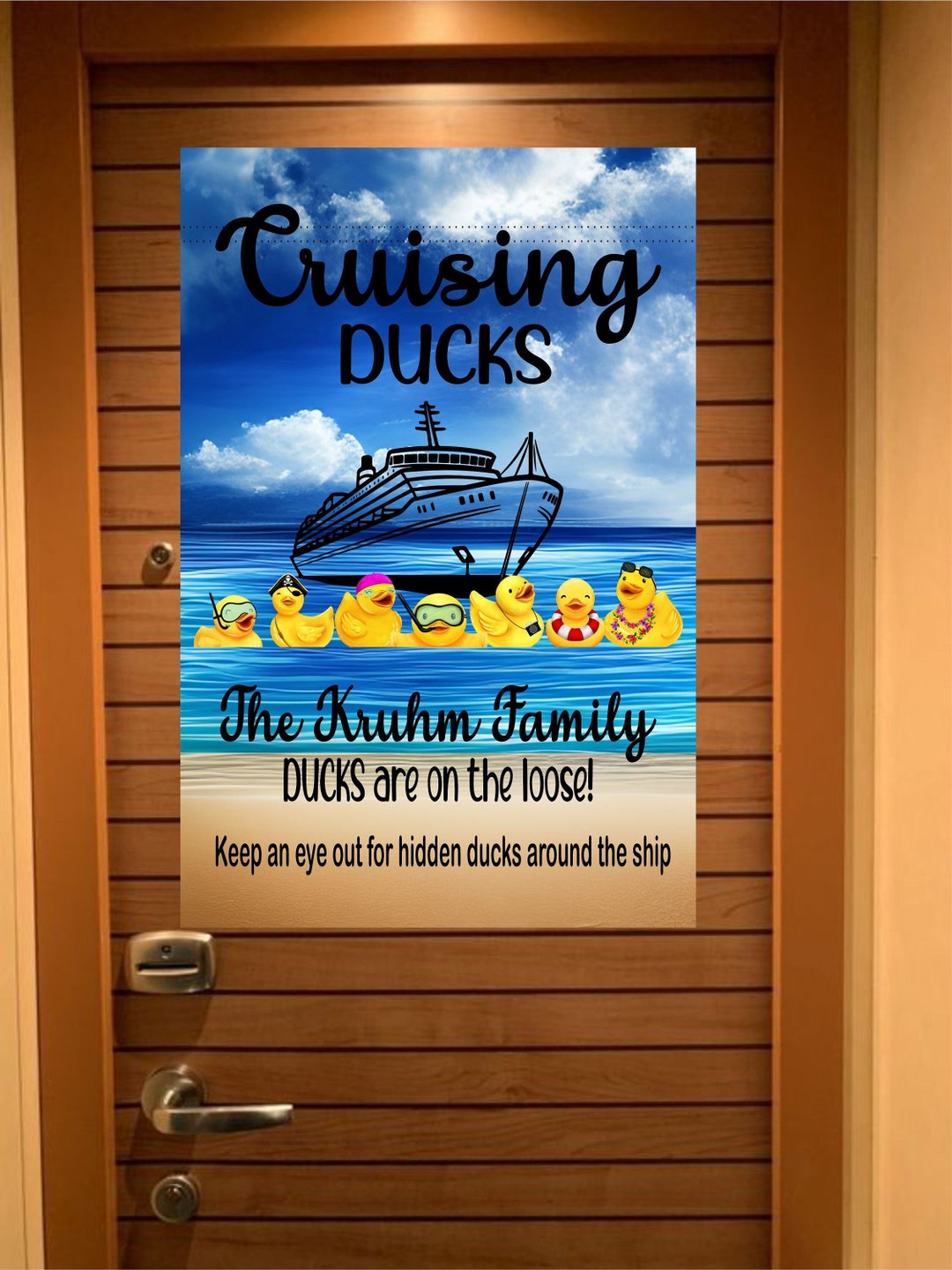 Custom Magnetic Cruising Ducks Door Decoration Banner, Personalized ...