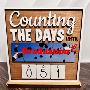 Wood Countdown Sign With Interchangeable Plates, Personalized Calendar ...