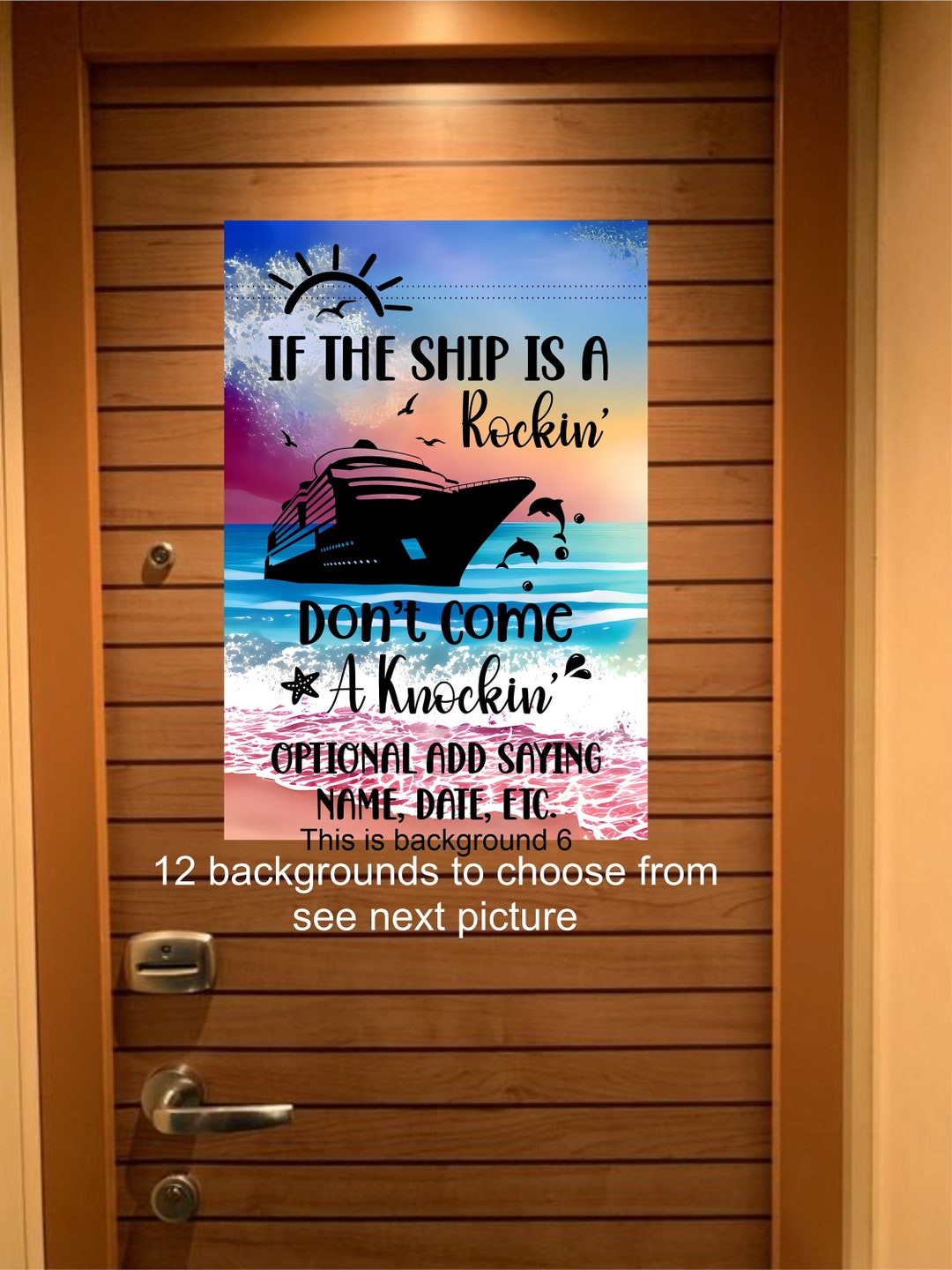 Magnetic Cruise Ship Door Decoration, Funny Stateroom Banner Decor ...
