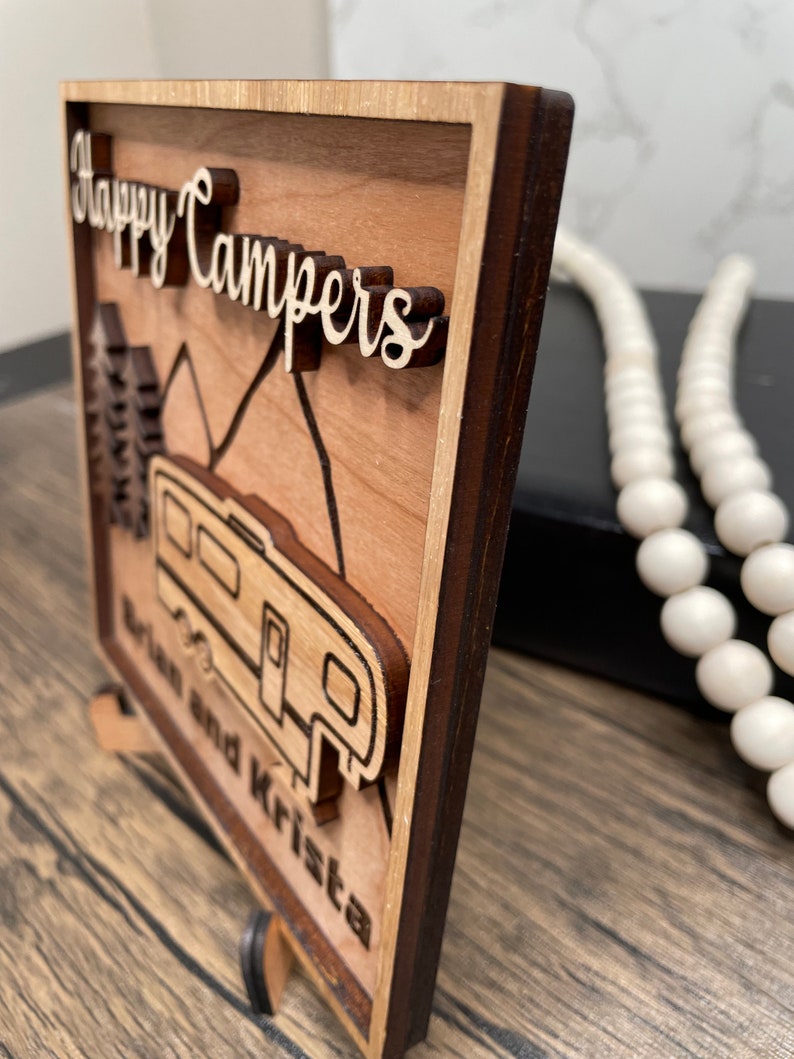 Custom Fifth Wheel Trailer Wood 3d Sign With Stand, Personalized 5th ...