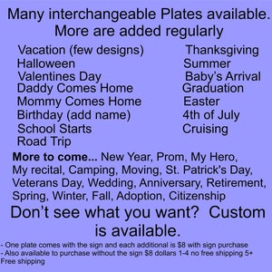 Wood Countdown Sign With Interchangeable Plates, Personalized Calendar ...