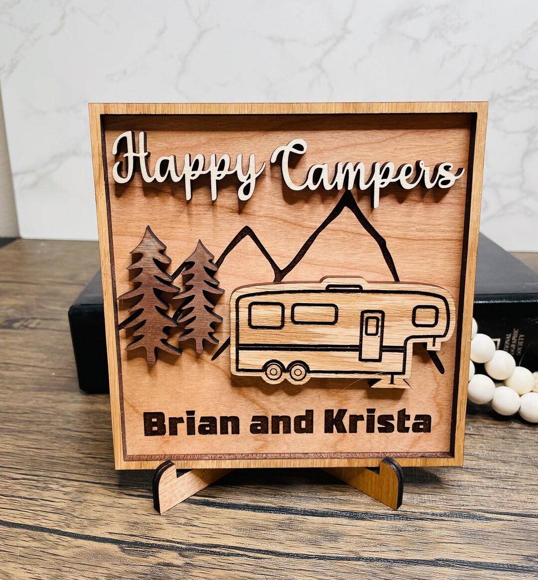 Custom Fifth Wheel Trailer Wood 3d Sign With Stand, Personalized 5th ...