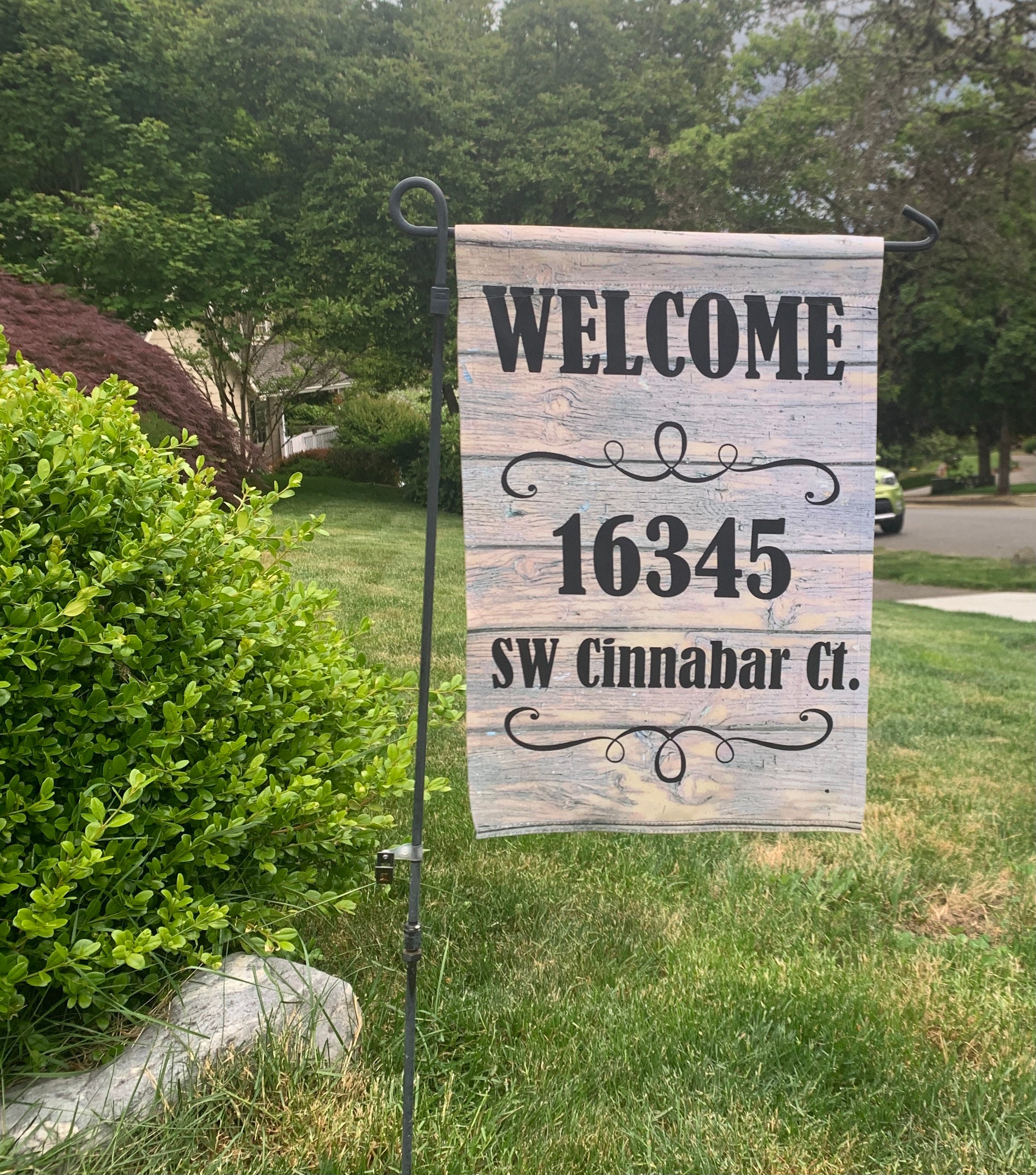 Custom welcome house number address garden flag Decorative | Etsy