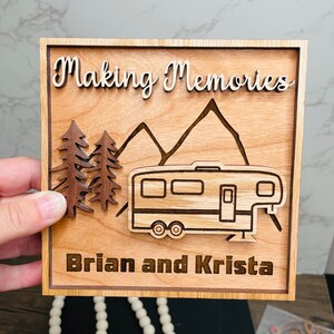 Custom Fifth Wheel Trailer Wood 3d Sign With Stand, Personalized 5th ...