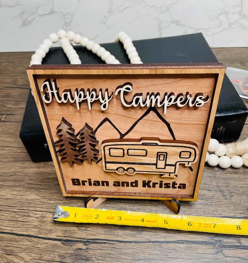 Custom Fifth Wheel Trailer Wood 3d Sign With Stand, Personalized 5th ...
