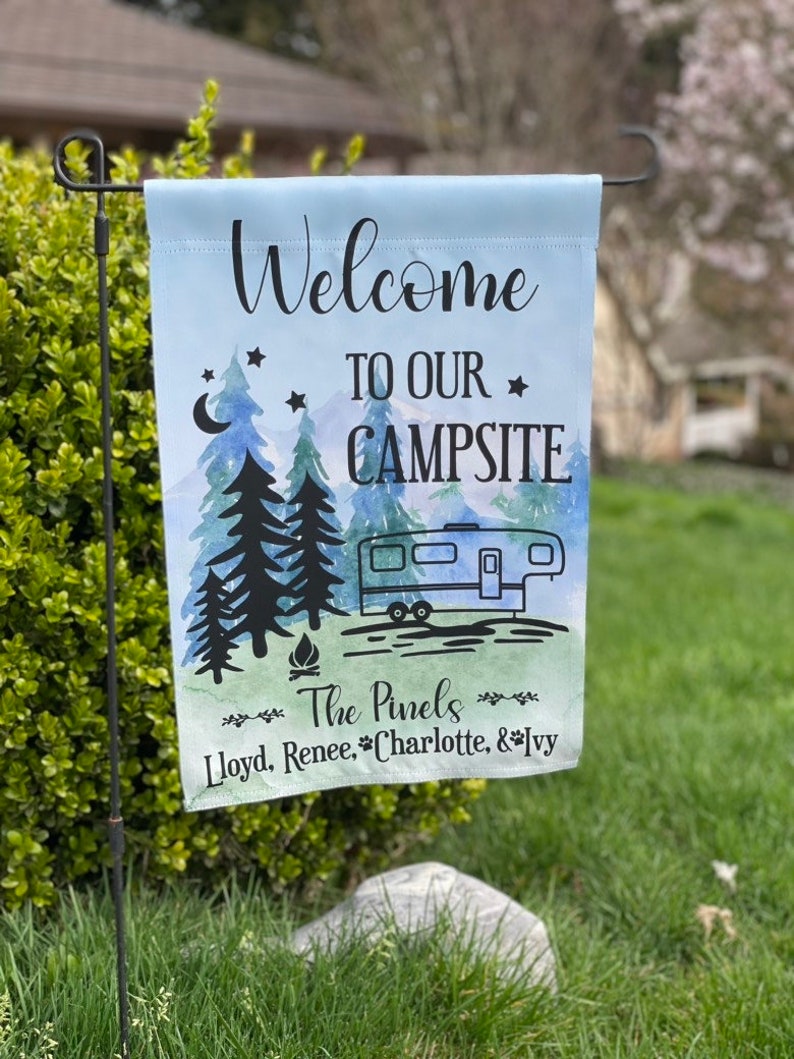 Handmade Custom Campground Flag Personalized Camper Trailer - Etsy