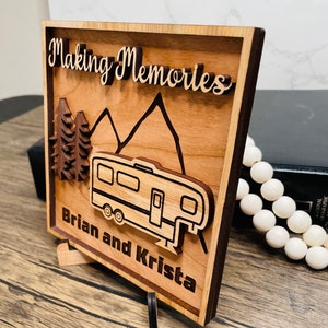 Custom Fifth Wheel Trailer Wood 3d Sign With Stand, Personalized 5th ...