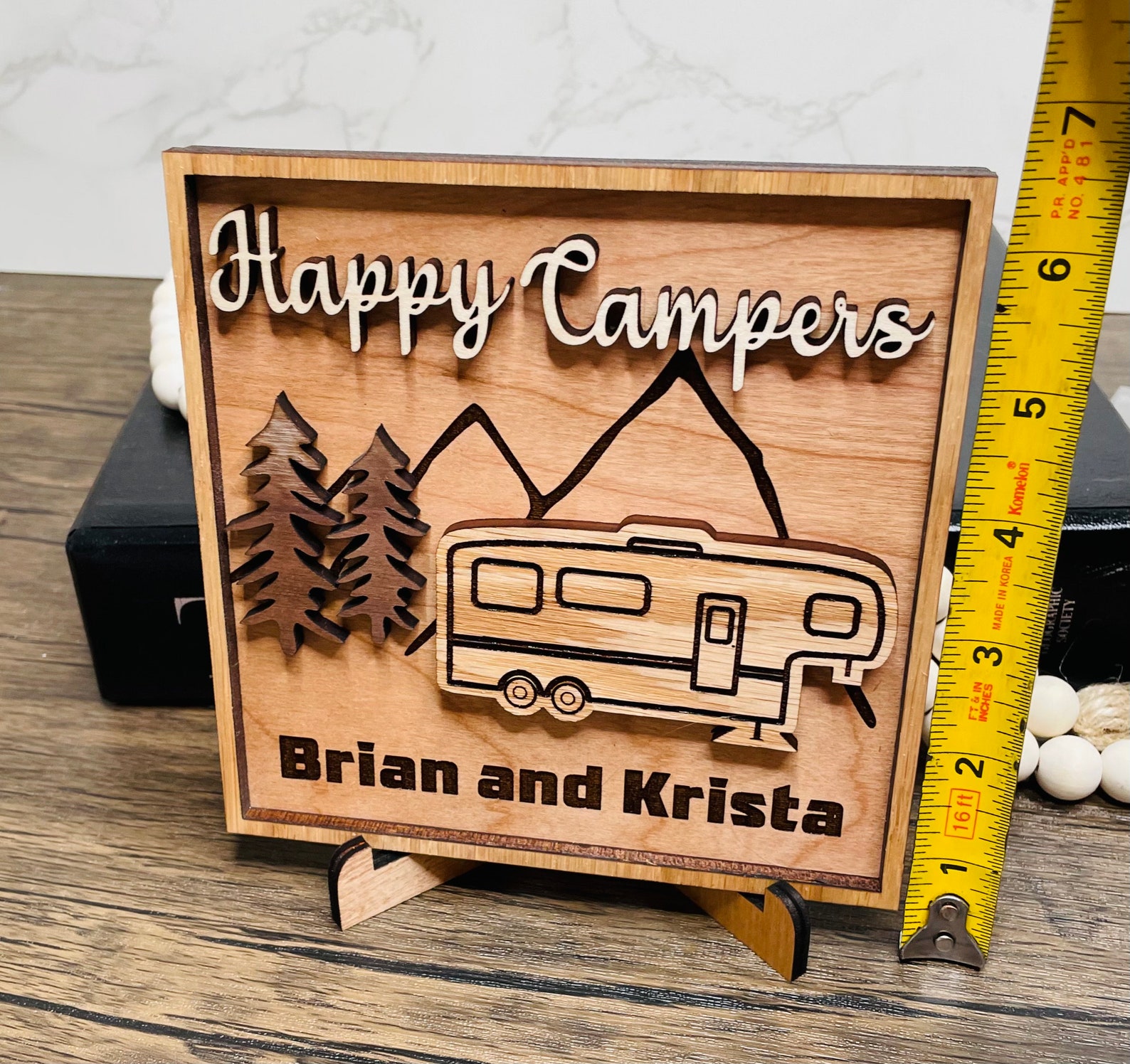 Custom Fifth Wheel Trailer Wood 3d Sign With Stand, Personalized 5th ...