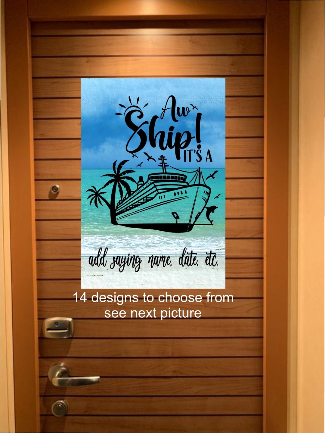 Custom Cruise Ship Door Magnet Sign, Personalized Cruise Stateroom ...