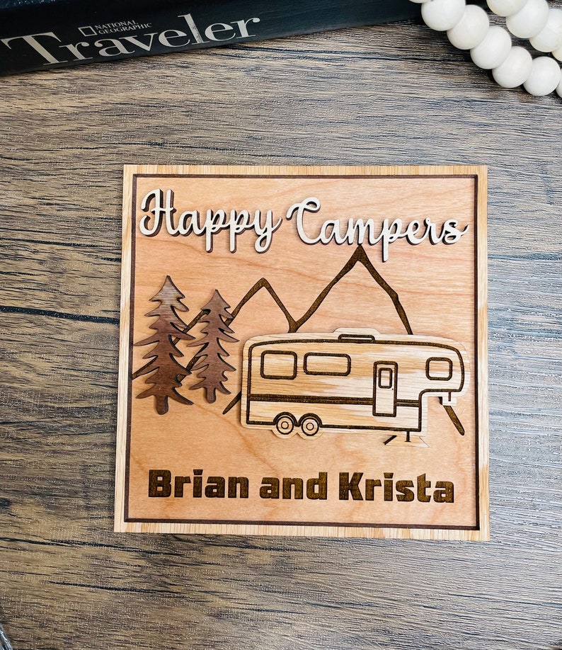 Custom Fifth Wheel Trailer Wood 3d Sign With Stand, Personalized 5th ...