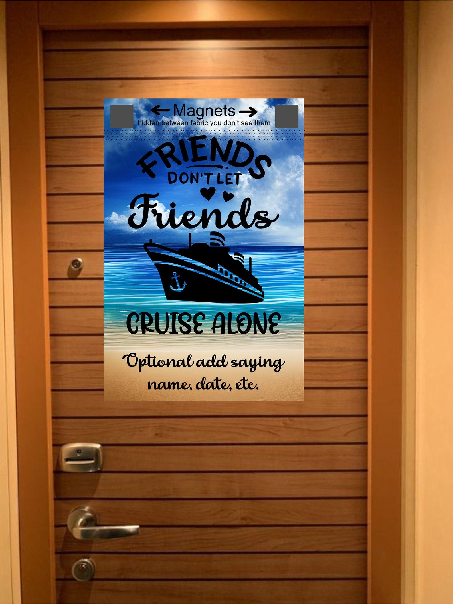 Custom Cruise Ship Door Magnetic Sign, Personalized Cruise Stateroom ...