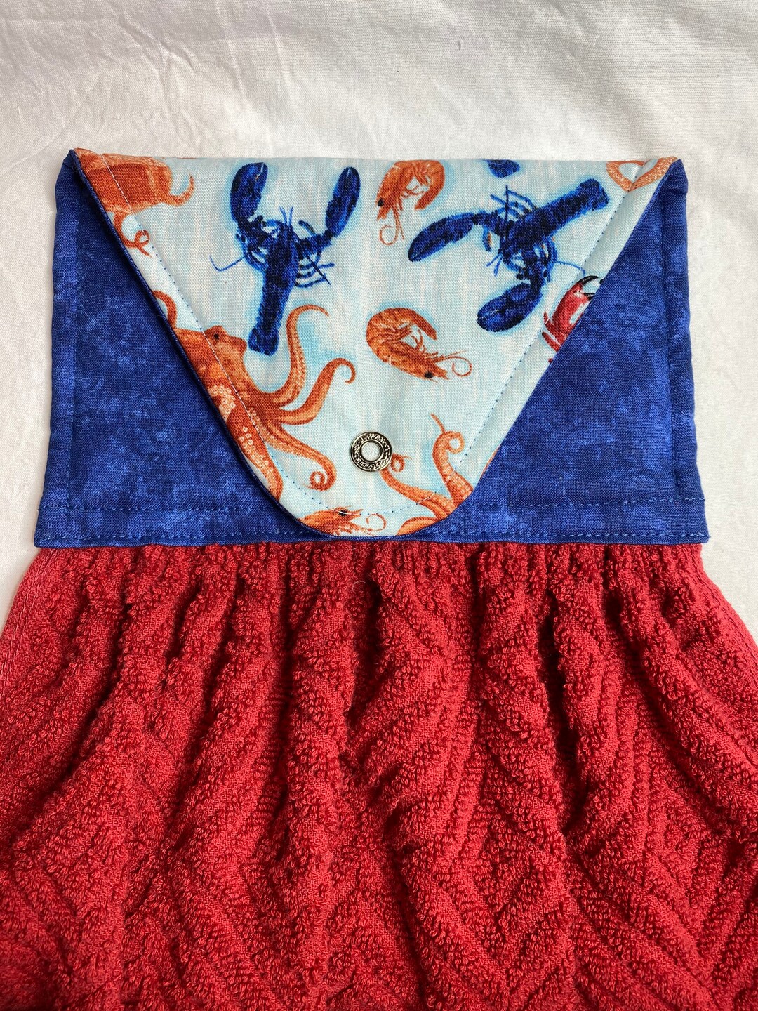 Lobster Kitchen Towel, Hanging Dish Towel With Snap Fastener - Etsy