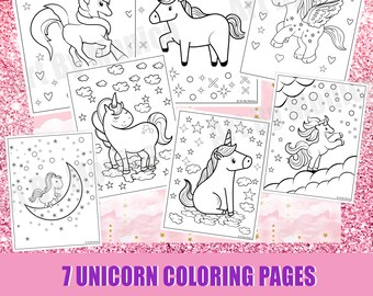 Unicorn Coloring Pages, Printable Coloring Pages for Kids, Unicorn ...