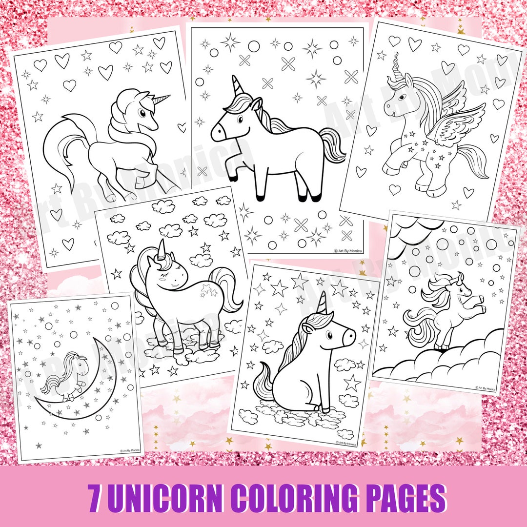 Unicorn Coloring Pages, Printable Coloring Pages, Unicorn Birthday ...