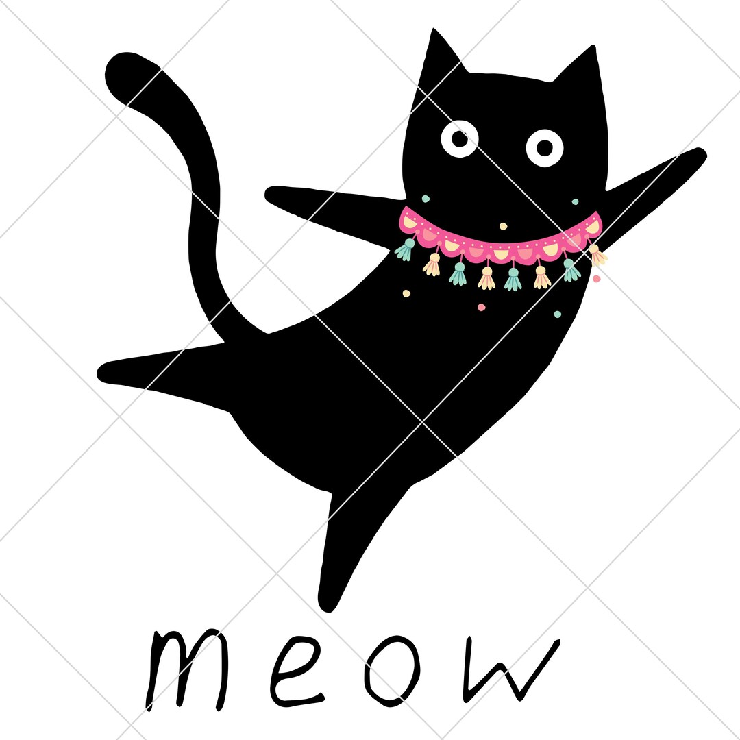 Gato negro svg, gato divertido svg, gato lindo svg, boo svg, gato negro ...