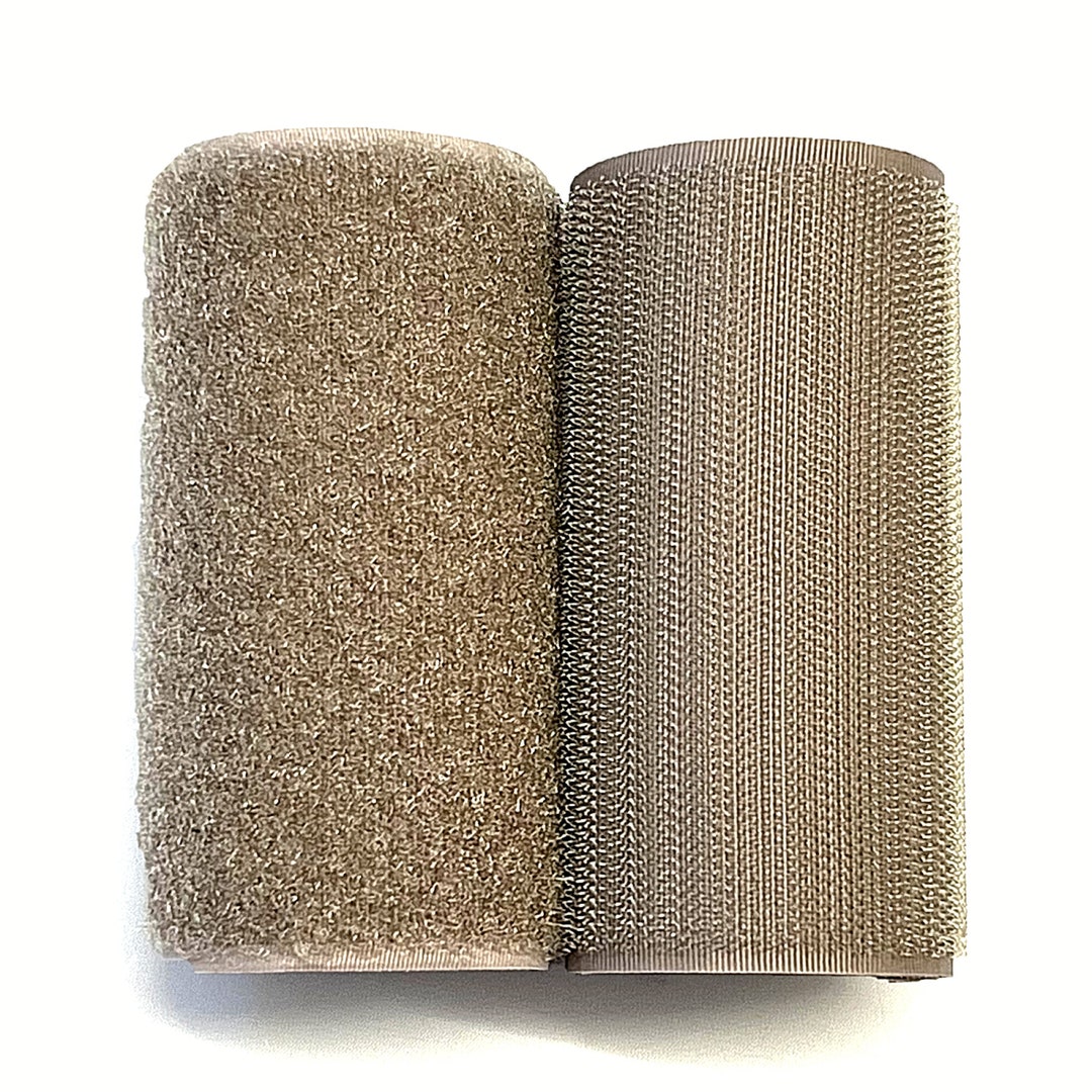 4" Velcro® Brand MIL-SPEC Khaki Sew-on Type Hook and Loop Set - 1 YARD ...