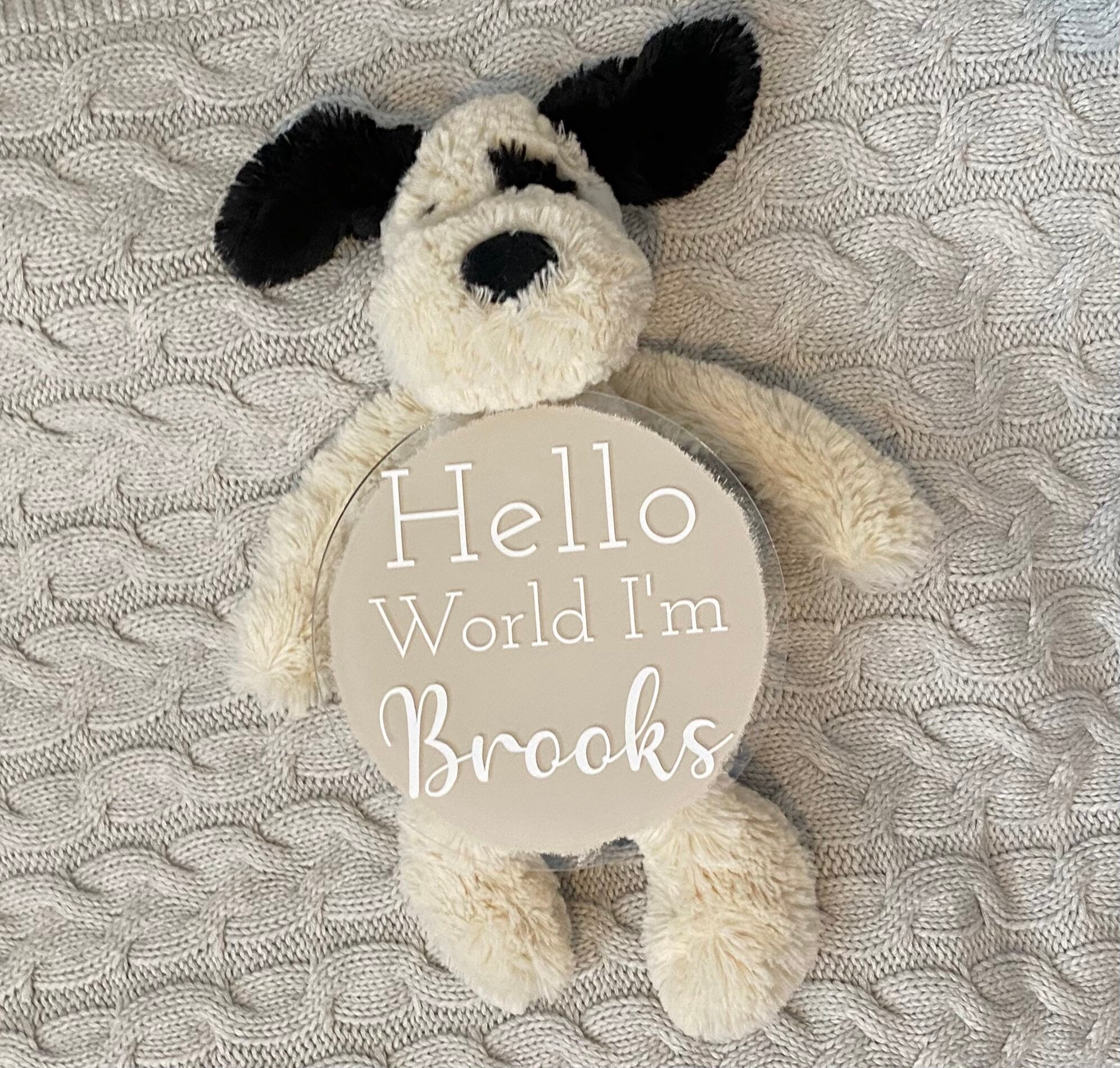 Acrylic Birth Announcement Sign 15cm Hello World Sign Photo - Etsy UK