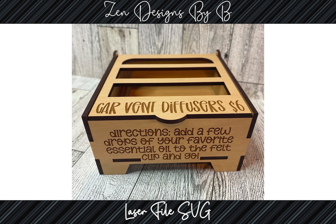 Car Vent Diffuser Box Laser SVG, Diffuser Stand, Car Vent Diffuser Case ...