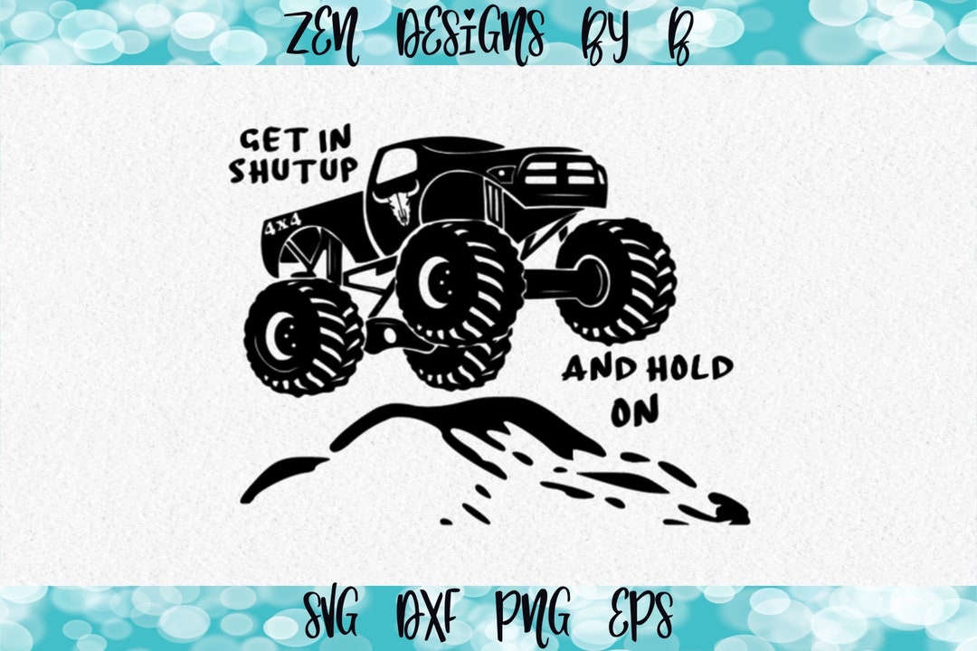 Monster Truck SVG Cut File, Monster Truck, Racing Decal, Bumper Sticker ...