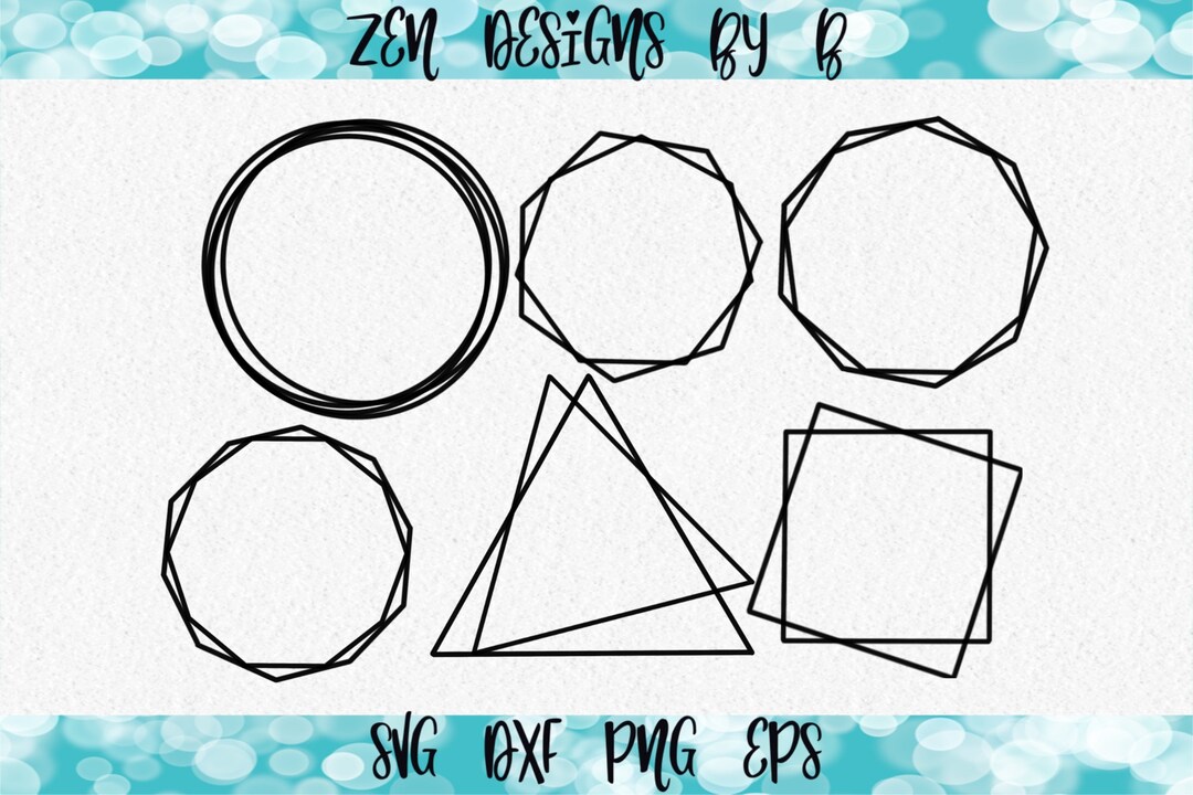 Geometric Frames SVG Bundle, Cut File, Frame, Geometric Pattern - Etsy