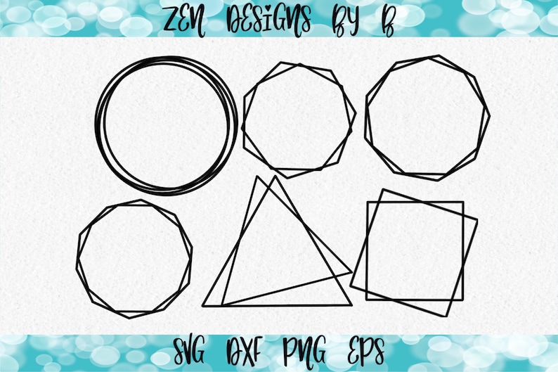 Geometric Frames SVG Bundle, Cut File, Frame, Geometric Pattern - Etsy